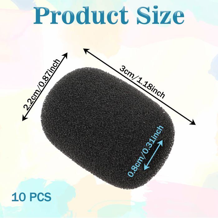 Couvertures microphone mousse - 10 pièces, anti-pop, coupe-vent ...
