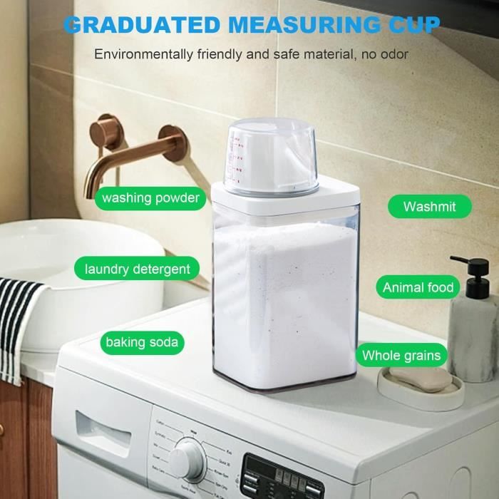 TINGTING Lot de 2 boîtes de rangement de lessive - 1100 ml ...