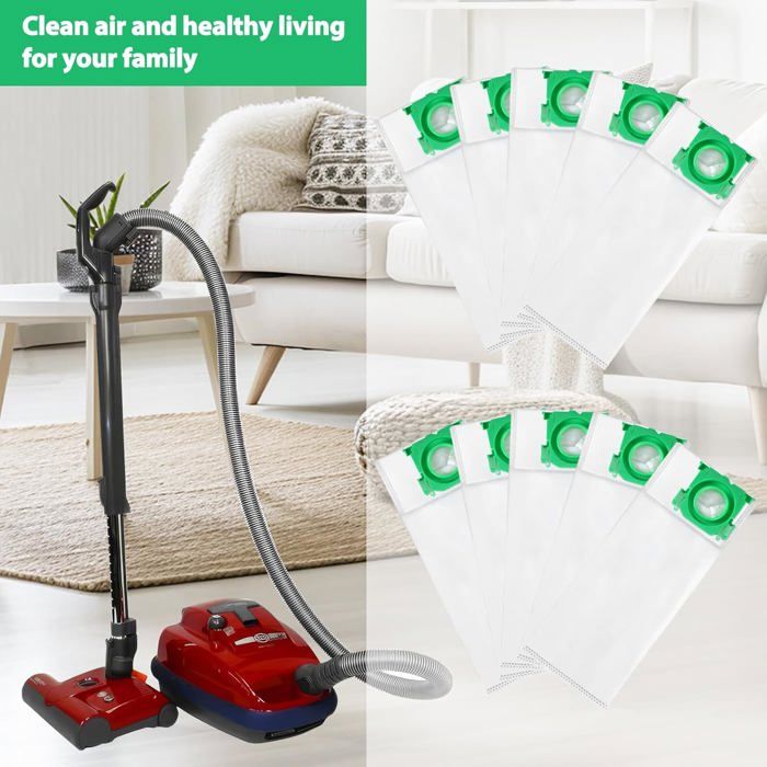Sebo Lot De 12 Sacs D'Aspirateur Cylindriques Compatibles Avec Sebo K1 ...