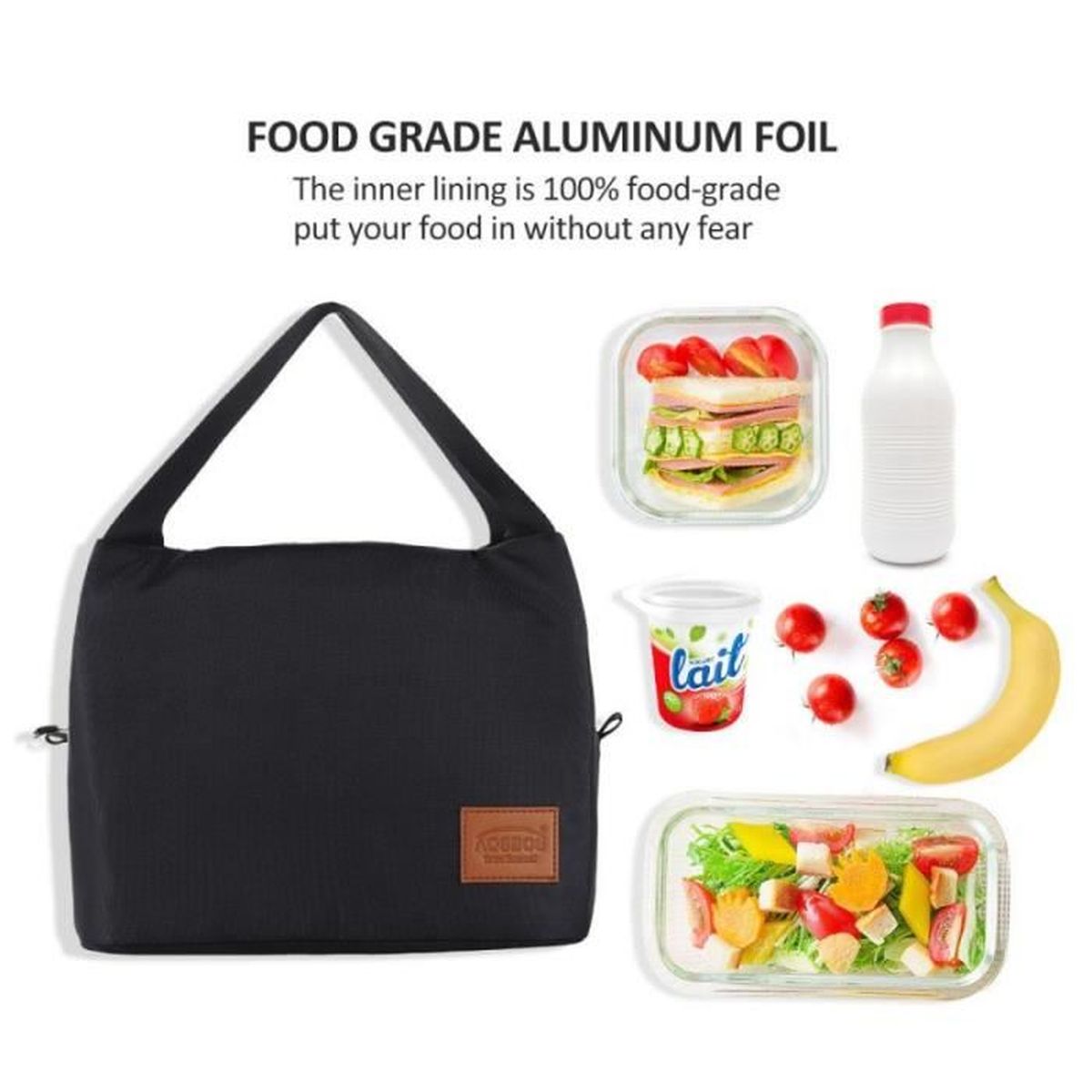 Sac Isotherme Repas,Panier Repas,Lunch Bag Portable,Sac à Lunch étanche ...