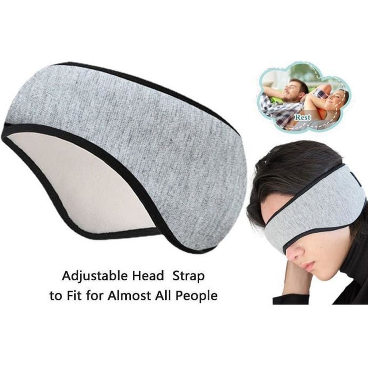 Masque de Sommeil,Cache-oreilles anti-bruit,Masque de Nuit de Voyage ...