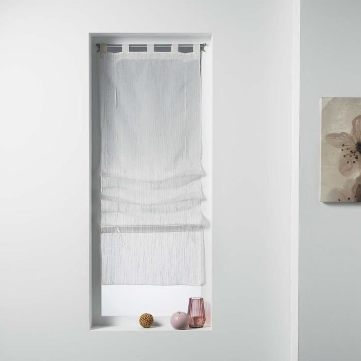 Store droit a passants 60 x 180 cm tisse naturel marla - Cdiscount Maison