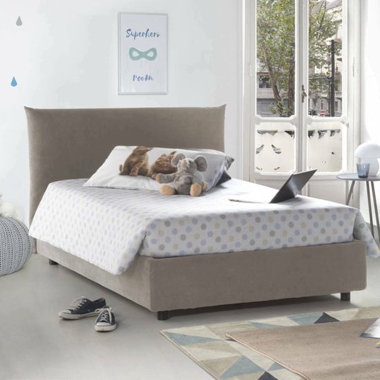 Dmora - Lit queen size Arpaise, 215x150xh100 cm, gris tourterelle ...
