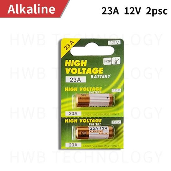 12v-Pile Ultra alcaline haute tension, 12V, 23A, A23, V23GA, MN21 ...
