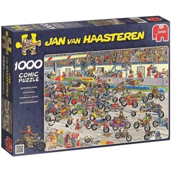 Puzzle 1000 Pièces - COURSE DE MOTOS - Jan van Haasteren - Cdiscount ...