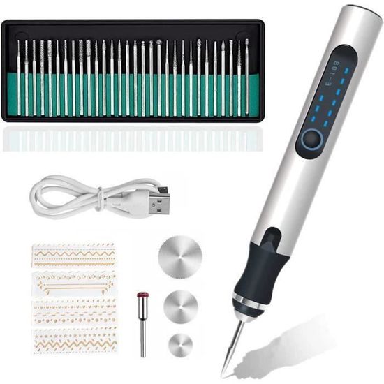 MOON-Stylo Graveur électriqueVitesse Réglable Graveur électrique ...