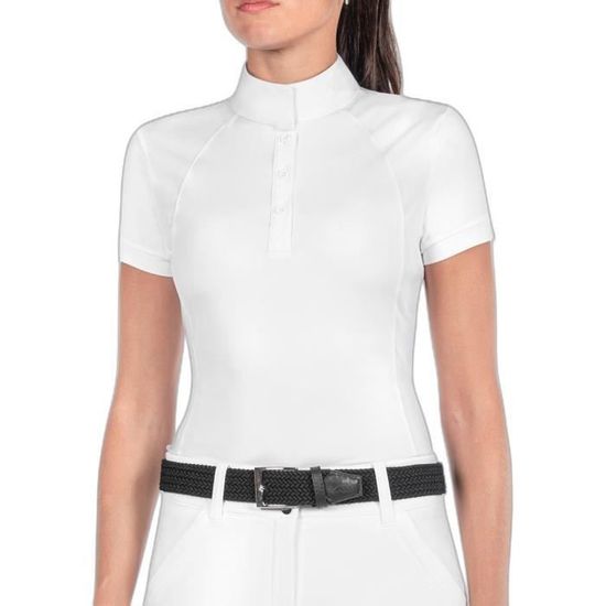 Polo de compétition équitation femme Equiline Geak - white - XS ...