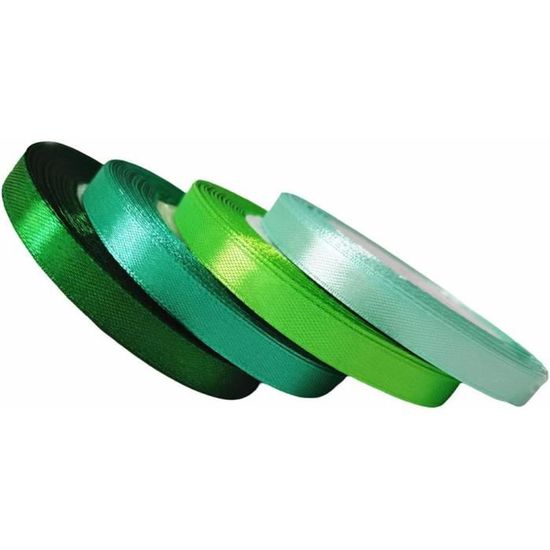 4 Rouleaux Ruban Satin 10Mm X 22M Simple Face Ruban En Tissu Rouleaux ...
