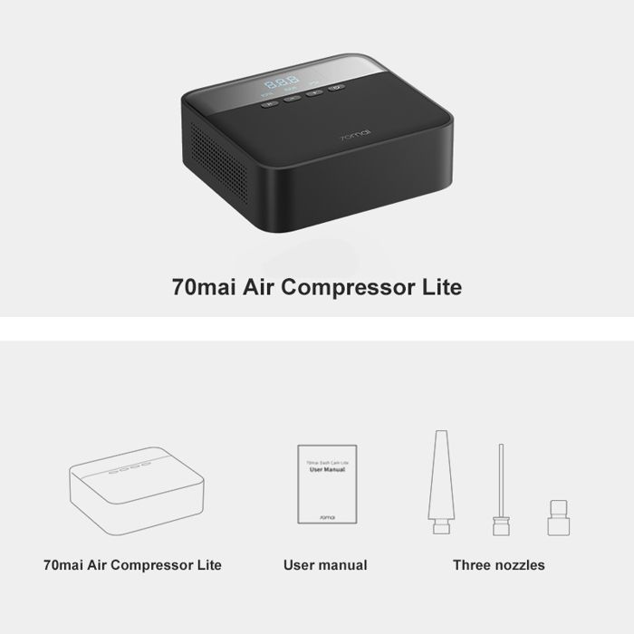 Xiaomi-Compresseur d'air électrique portable 70mai Lite pour voiture ...
