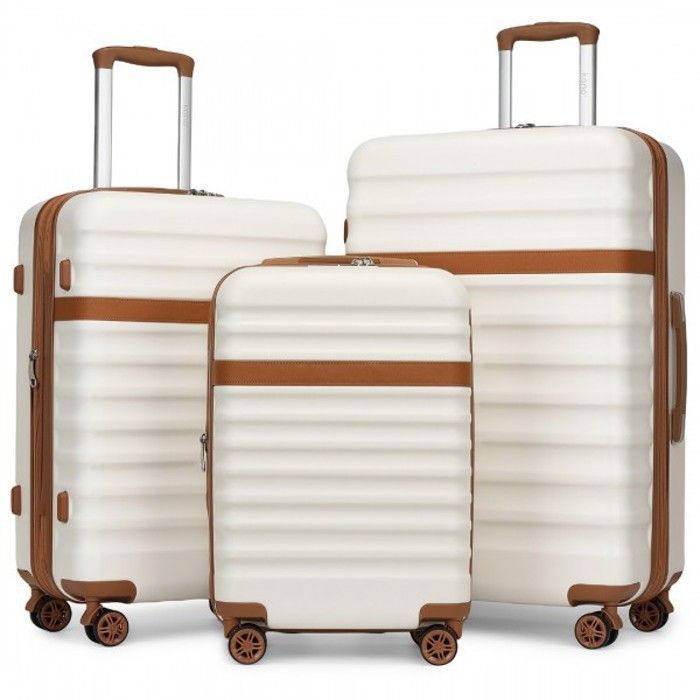 Kono Set de 3 Valises de Voyage (55/65/75) Rigide Ensemble Valise ...