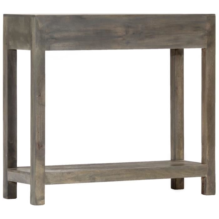Akozon Table console Gris 86 x 30 x 76 cm Bois de manguier massif ...