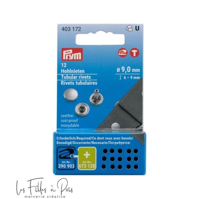 Rivets tubulaires - Prym - Vario Creative Tool - Métal - Diamètre 6-9mm ...