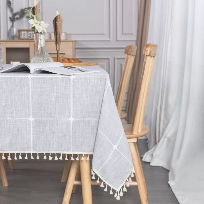 Nappe Table A Manger Rectangulaire Coton Lin Table Cover Cloth Cotton ...