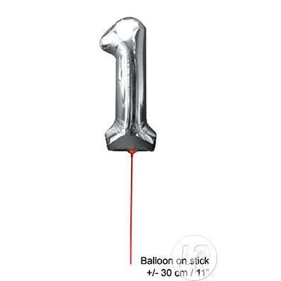 Ballon chiffre 1" en aluminium avec bâton 30cm" - Cdiscount Maison