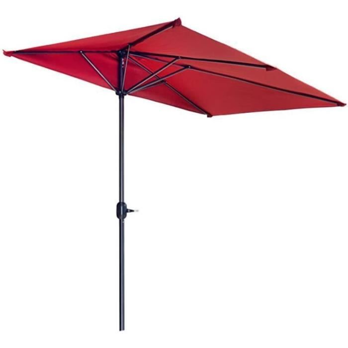 Garden Half Parasol Parasol Mural d'extérieur, carré- | 2,3x1,2X ...