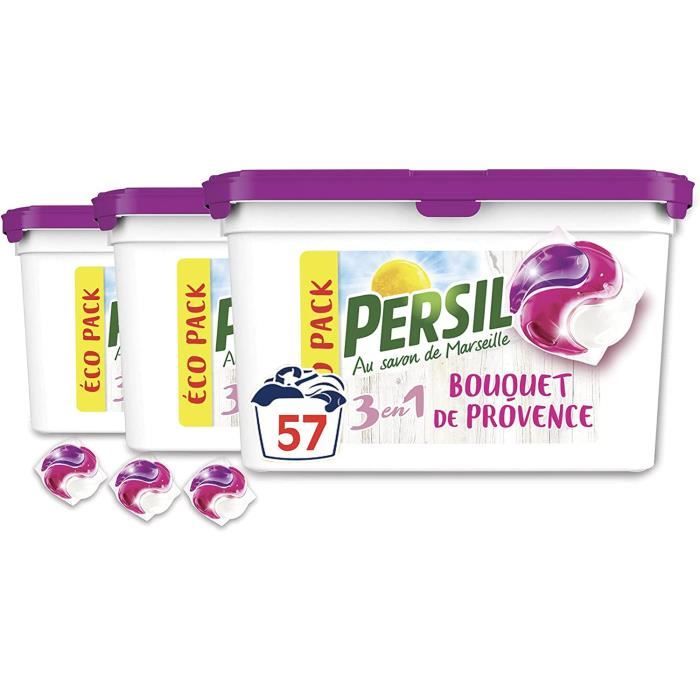 Lessive Capsules 3en1 x57Bouquet de Provence au Savon de ...
