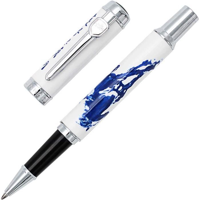 Expedition Roller Stylo Bille De Luxe 950 Porcelaine Bleue Et Blanche Libre Avec La Calligraphie ...