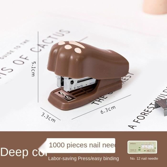 Fournitures scolaires,Mini agrafeuse kawaii avec 1000 pièces 12 ...