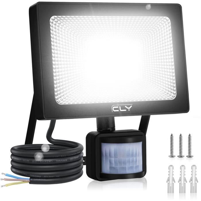 Projecteur LED avec Detecteur de Mouvement 60W - A405 - Blanc Froid ...