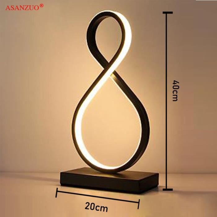 Lampe de chevet LED circulaire en aluminiums forme circulaires ...