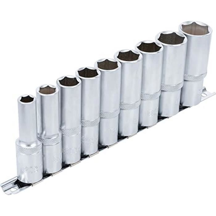 Jeu de douilles extra longues 6 pans carré cliquet de 1/2 BGS - 10 à 24 mm - Cdiscount Auto