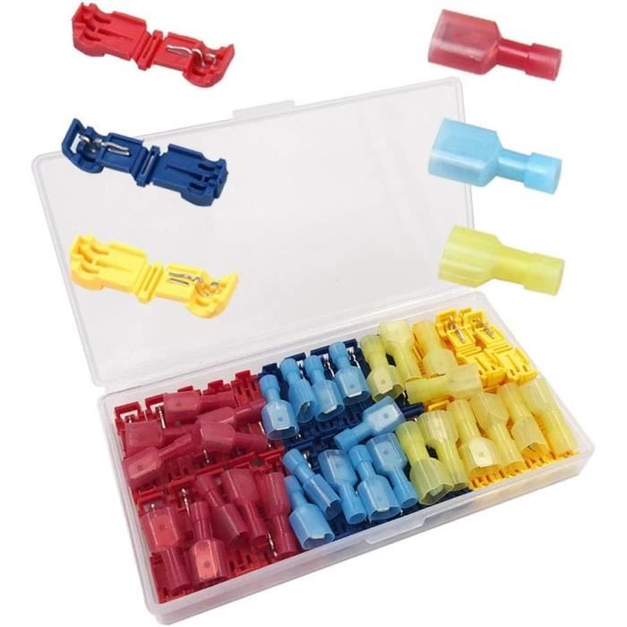 60Pcs (30 Paires) Terminal De Ligne T-Tap Avancé, Connecteur Câble Connecteur Rapide Auto ...