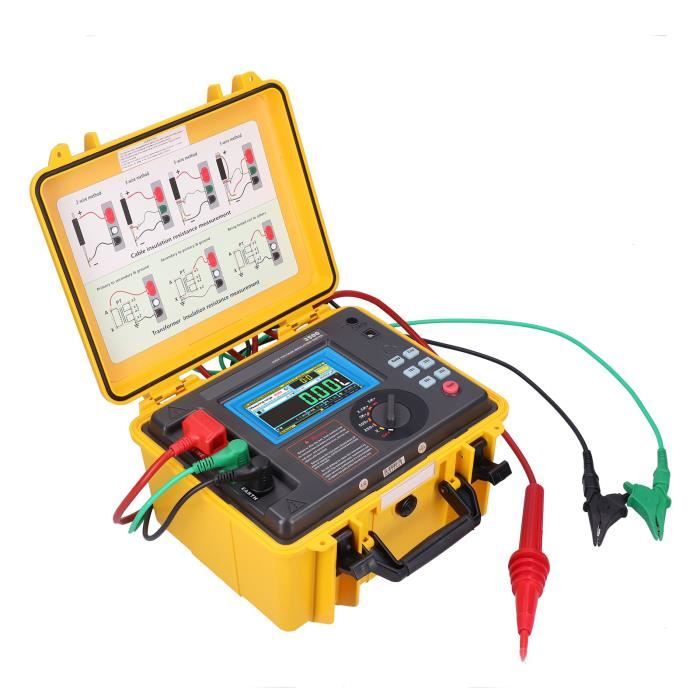 EJ.life Mètre Megohm ETCR3500 testeur de résistance d'isolation à haute ...