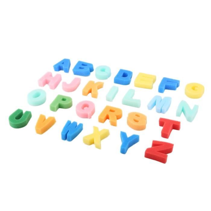 GOTOTOP Tampon éponge 26 pièces lettres majuscules enfant Doodle sceau ...