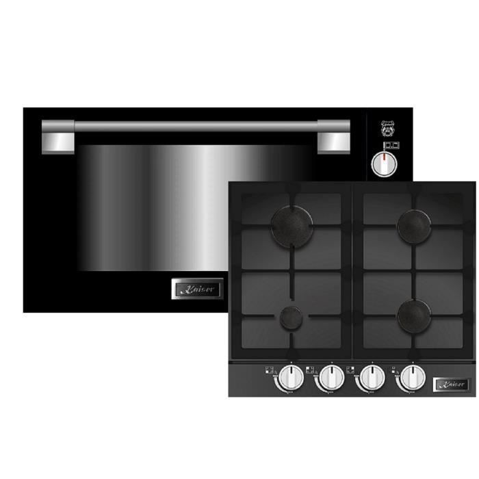 Kaiser EG 9371 Four à gaz encastrable 90cm + KCG 6387 Plaque de cuisson ...
