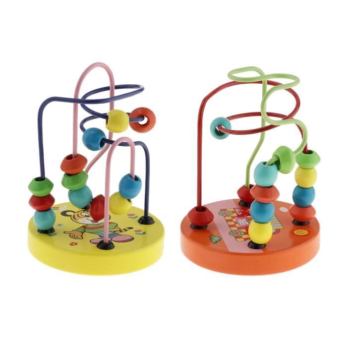 2pcs Circuit de Motricité Jeu de Bois Perle Bois Jouet Enfant Fille Garcon - Cdiscount Jeux - Jouets
