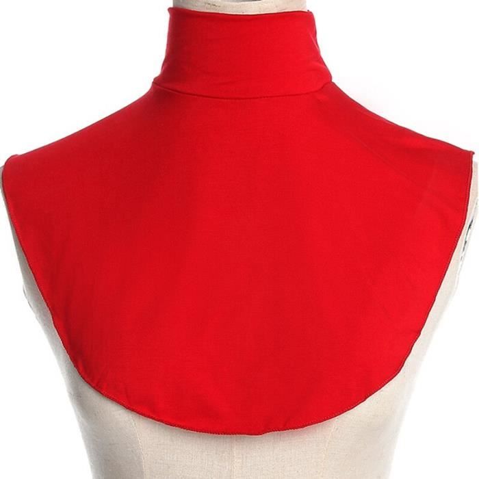 Femmes Modal col roulé faux col islamique Hijab Extensions solide col ...