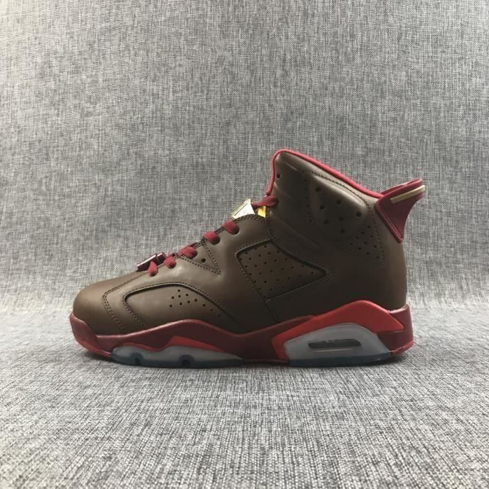 Basket niikke Airs Jordann 6 Low gang Chaussures 384664-250 Burgundy ...