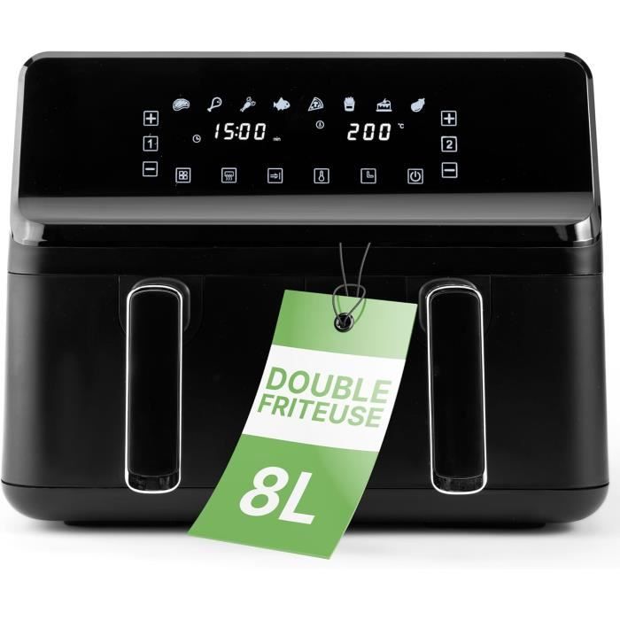 ® Double Friteuse À Air Chaud | Capacité 8L | Système De Cuisson ...