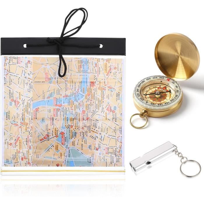 Boussole Dorée Étanche Avec Sifflet D'Urgence, Boussole D'Orientation ...
