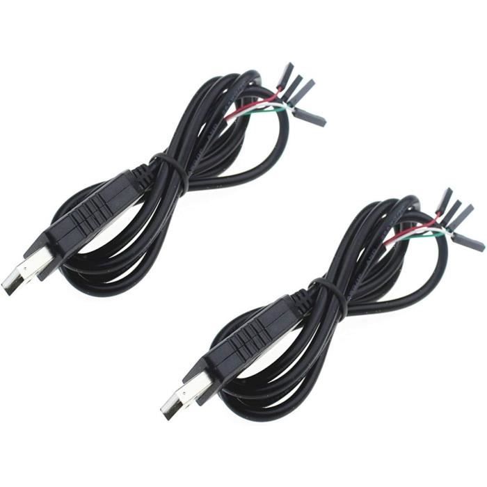 2Pcs 4Pin Pl2303 Usb To Uart Ttl Cable Module Rs232 Serial 4-Pin ...