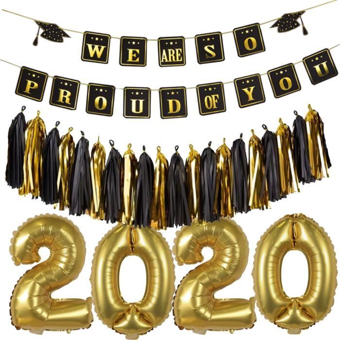 25 Pcs Ballons Graduation Bunting Set Party Bannière Pour pour Étudiant ...
