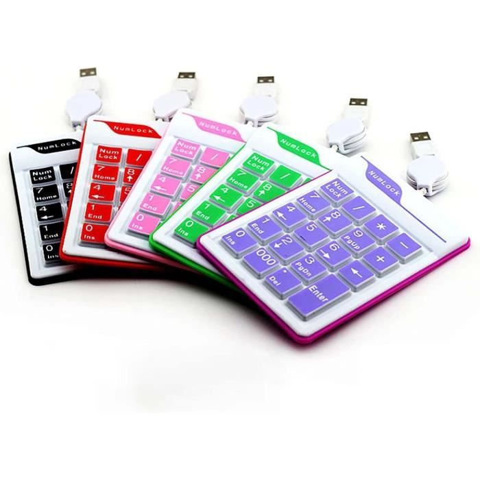 Numpad Pavé Numérique Usb Fin 19 Touches Pour Ordinateur Portable, Pc ...