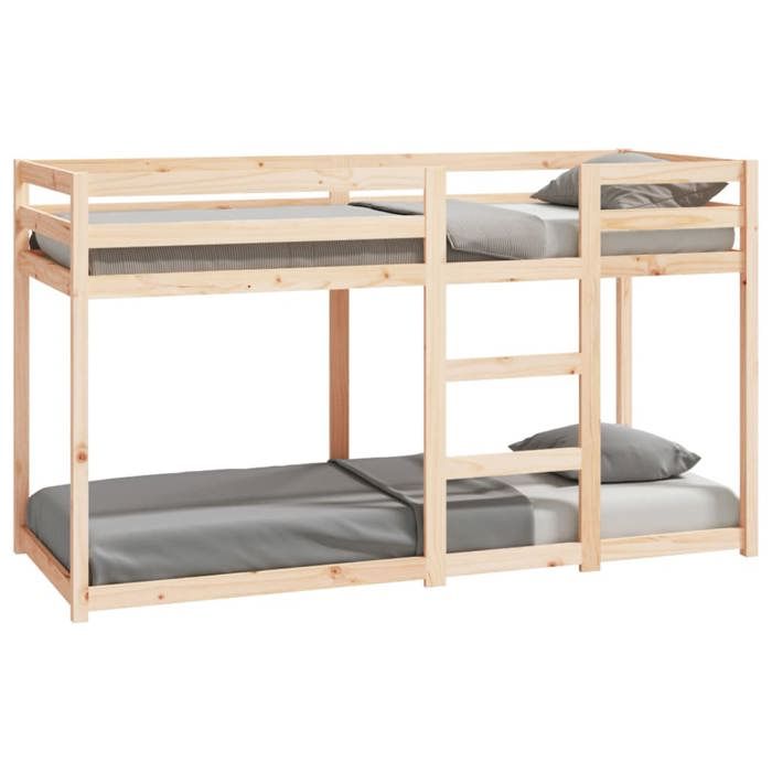 Lit superposé enfant - SALE 2025 - 75x190 cm - Bois de pin massif - 2 ...