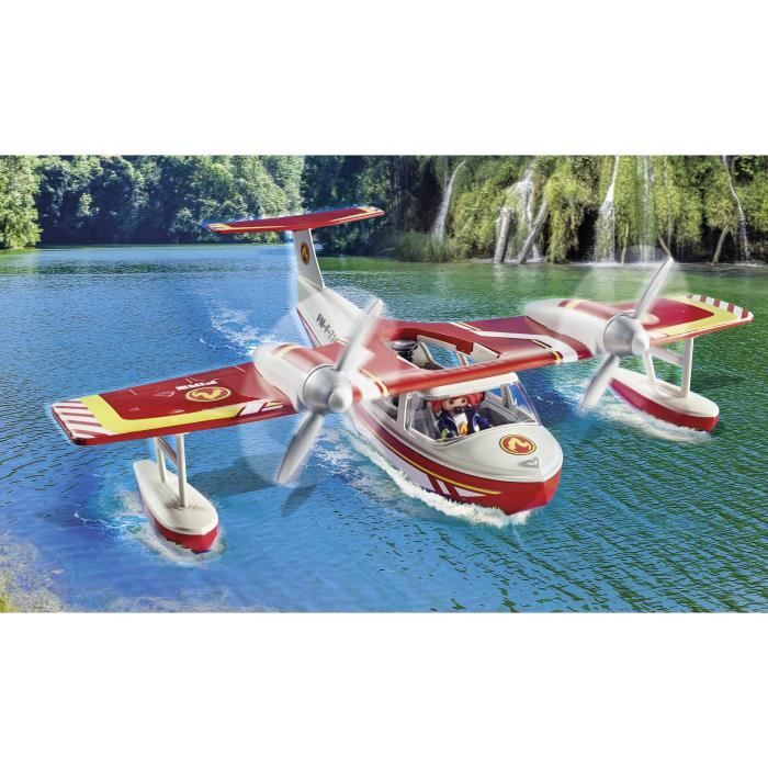 PLAYMOBIL 71463 Hydravion avec pompier - Action Heroes - Les pompiers - Dès 4 ans - Cdiscount ...