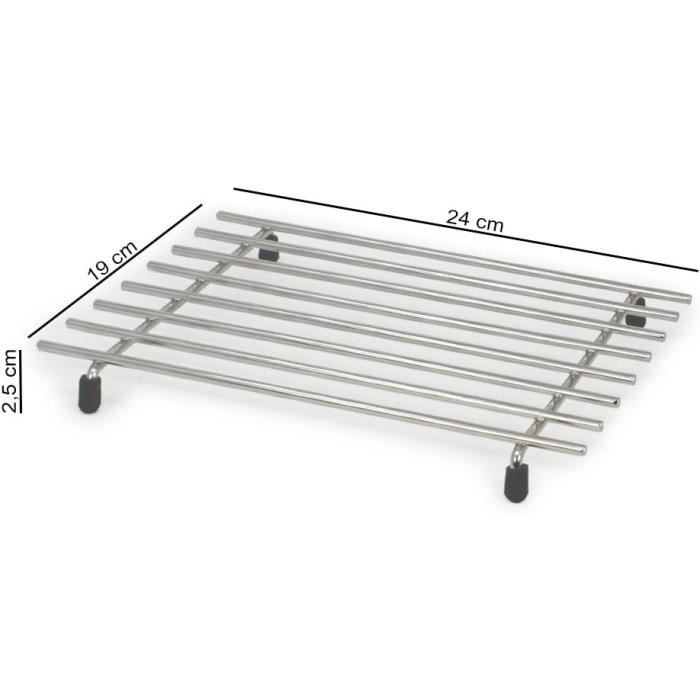 ® sous-Plat 2X en Acier Inoxydable avec Pieds en Caoutchouc - sous-Plat ...