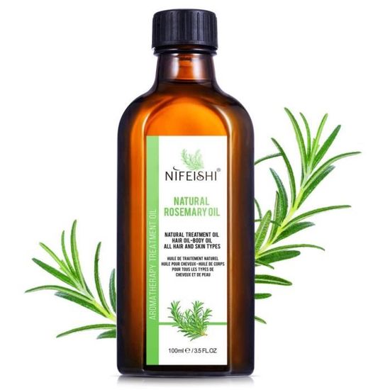 Huile Essentielle Romarin Pour La Pousse Des Cheveux,Des Cils,Des Sourcils,Nourrit Le Cuir ...