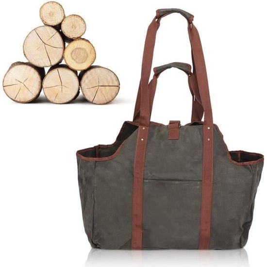 Sac Bois Chauffage Toile Cirée Haute Qualité - Cdiscount Bricolage