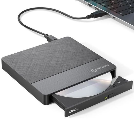 Lecteur DVD externe mince USB 3.0 et Type-C,graveur optique 3D CD-DVD ...