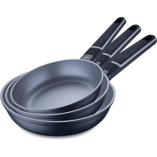 Indigo | Batterie De Cuisine 6 Pièces | Lot Faitouts Et Casserole Avec Couvercle De 16, 20 Et 24 ...