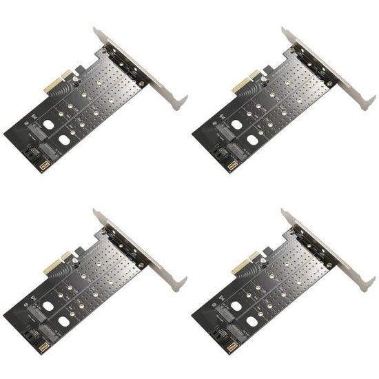 4X Adaptateur Double M.2 Pie,M2 Ssd Nvme (Touche M) Ou (Touche B) 22110 ...
