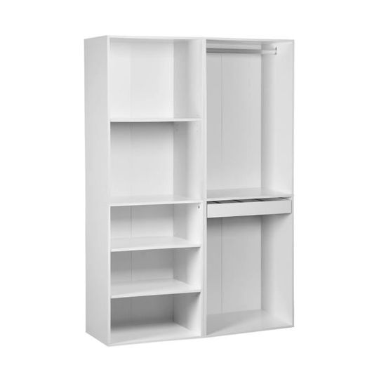 Kit dressing modulable - SWEEEK - 120 x 45 x 180 cm - Blanc - Pratique ...