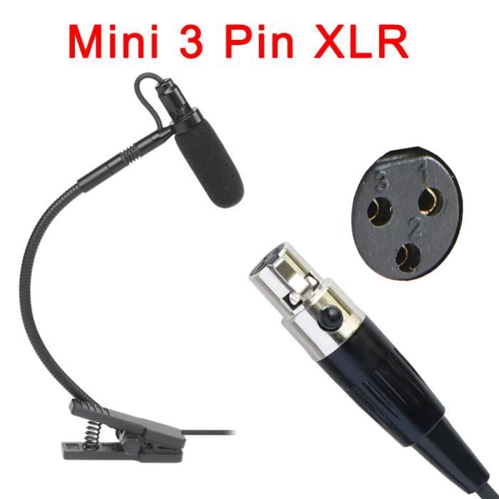 Mini XLR 3 broches Microphone Mini XLR , prise 3.5mm, Instrument de ...