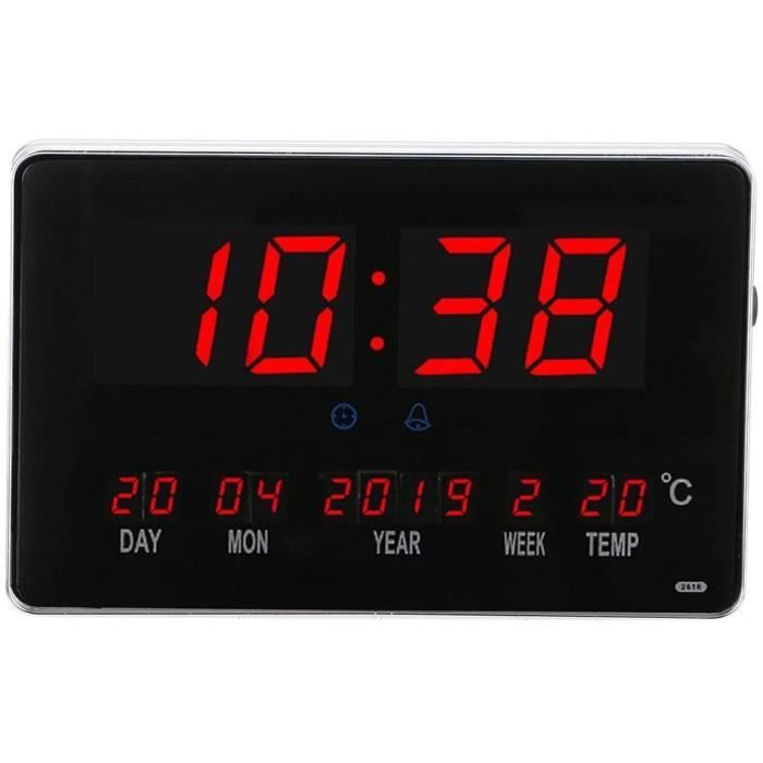 Horloge de Table, Horloge LED perpétuelle à LED, Horloge de Calendrier ...