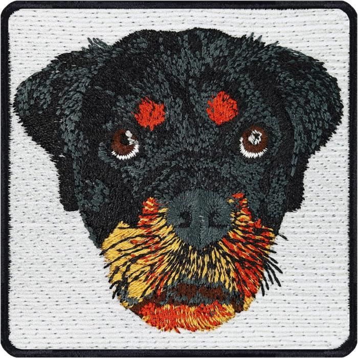 Écusson Thermocollant De Rottweiler Chiot Brodé À Coudre-Repasser ...