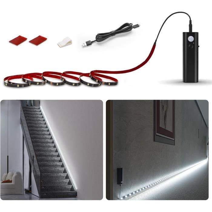 Bande Led À Batterie Rechargeable 2200 Mah, 2 Mètres De Bandes Led Avec ...